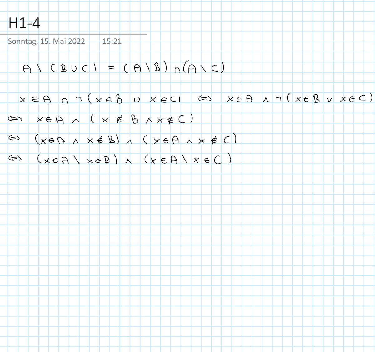 H1-4 - Sommersemester - MATH 1451 - Sonntag, 15. Mai 2022 15:21 AICBUCI ...