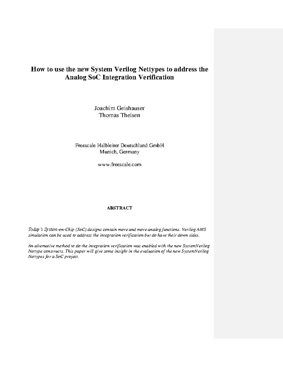 Snug 2015 ger sv nettype soc analog paper - How to use the new System ...