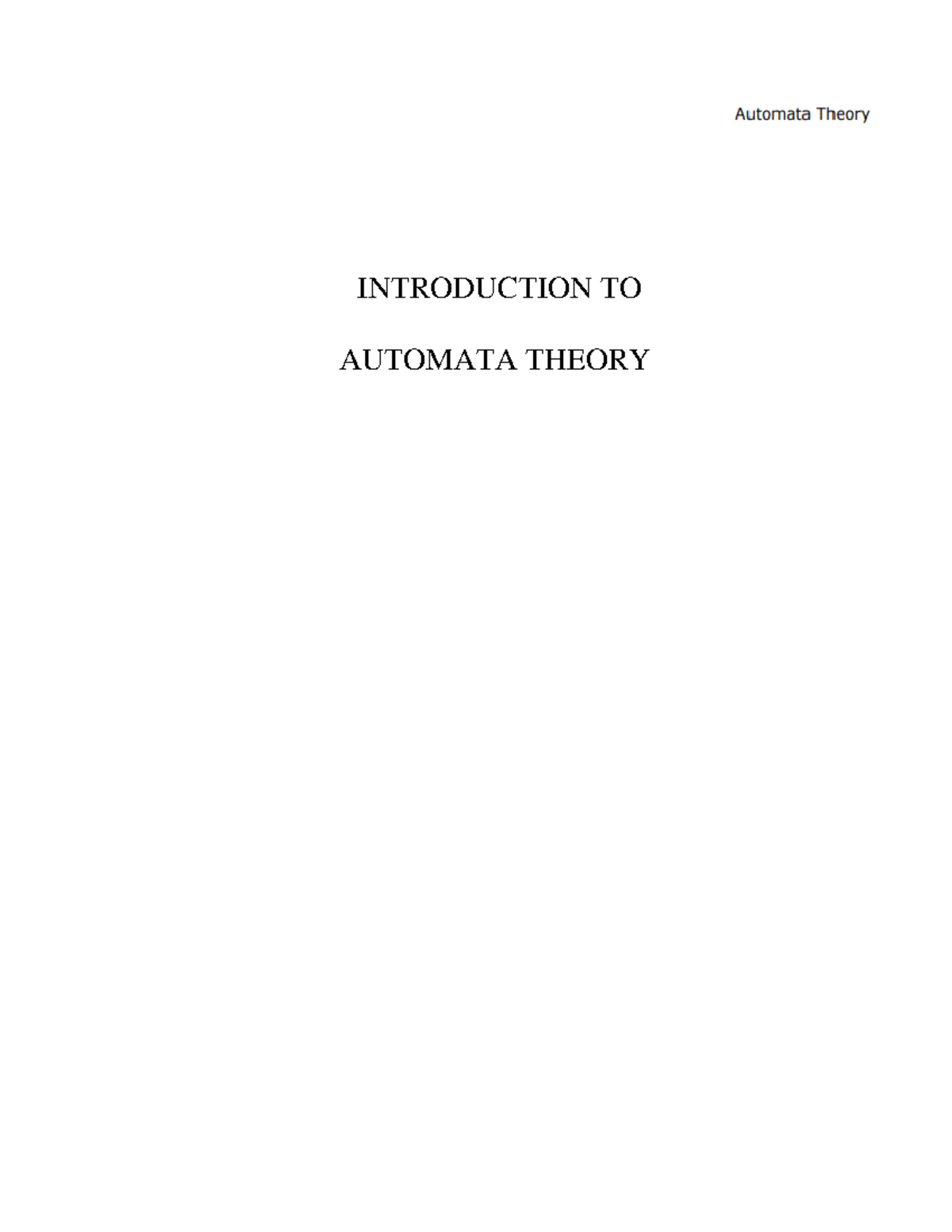 Introduction To Automata Part 2 Theory Of Automata And Formal Languages Introduction To