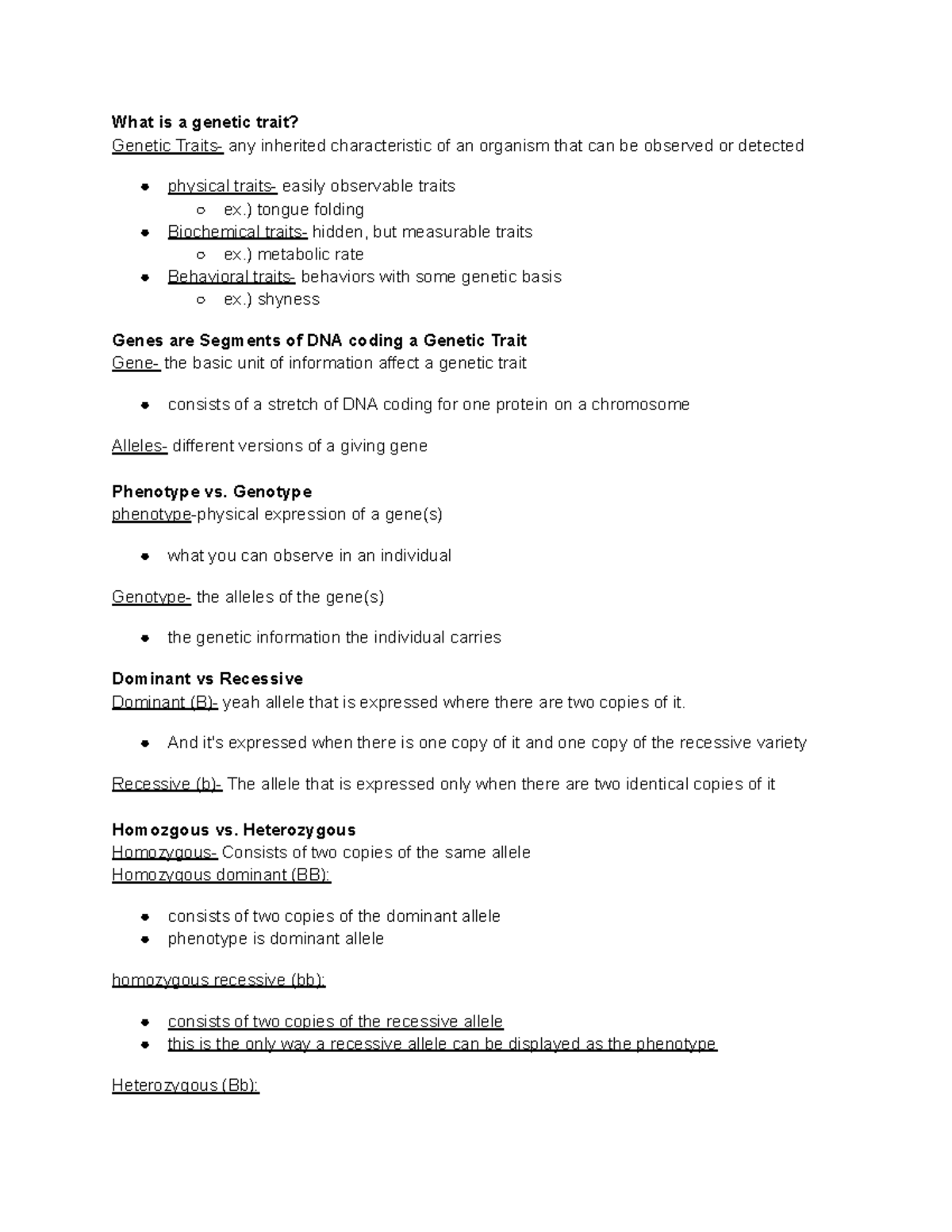 Genetics and Inheritance - What is a genetic trait? Genetic Traits- any ...
