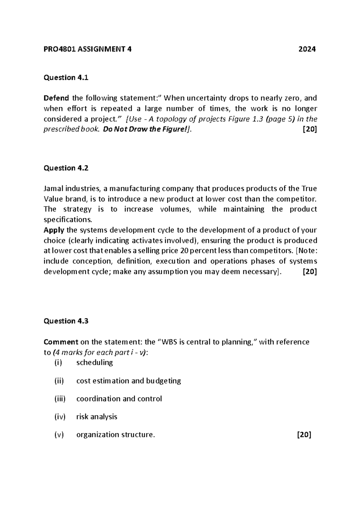 PRO4801 Assignment 4 2024 - PRO4801 ASSIGNMENT 4 2024 Question 4 ...