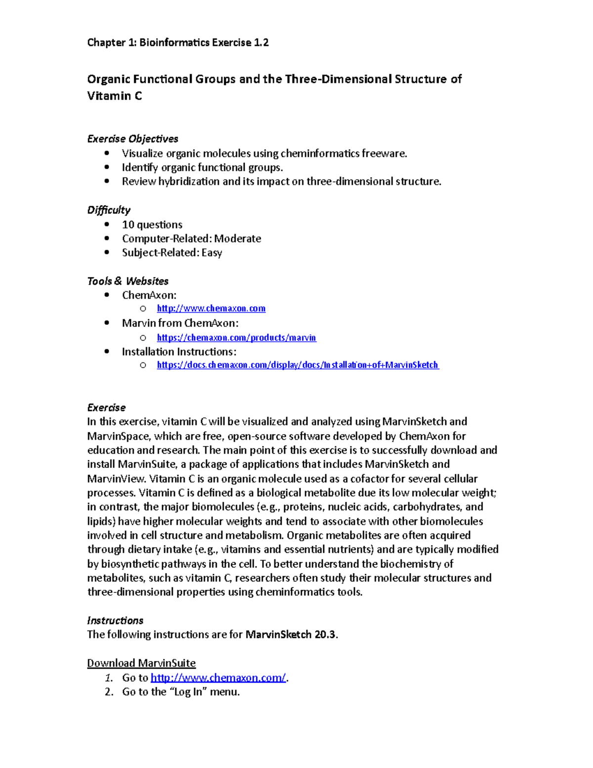 C1.2 - Organic Chemistry Structures - Organic Functional Groups and the ...