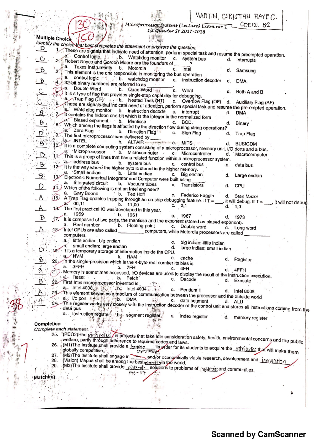Exam 2016, questions and answers - Operating Systems - Scanned by ...