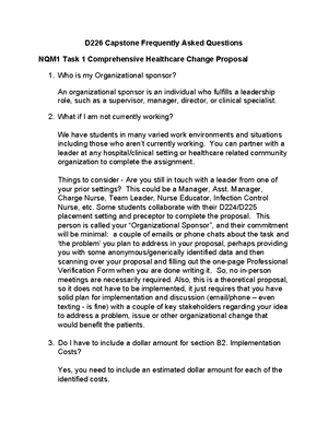 [Solved] What is a good change proposal capstone project for an ...