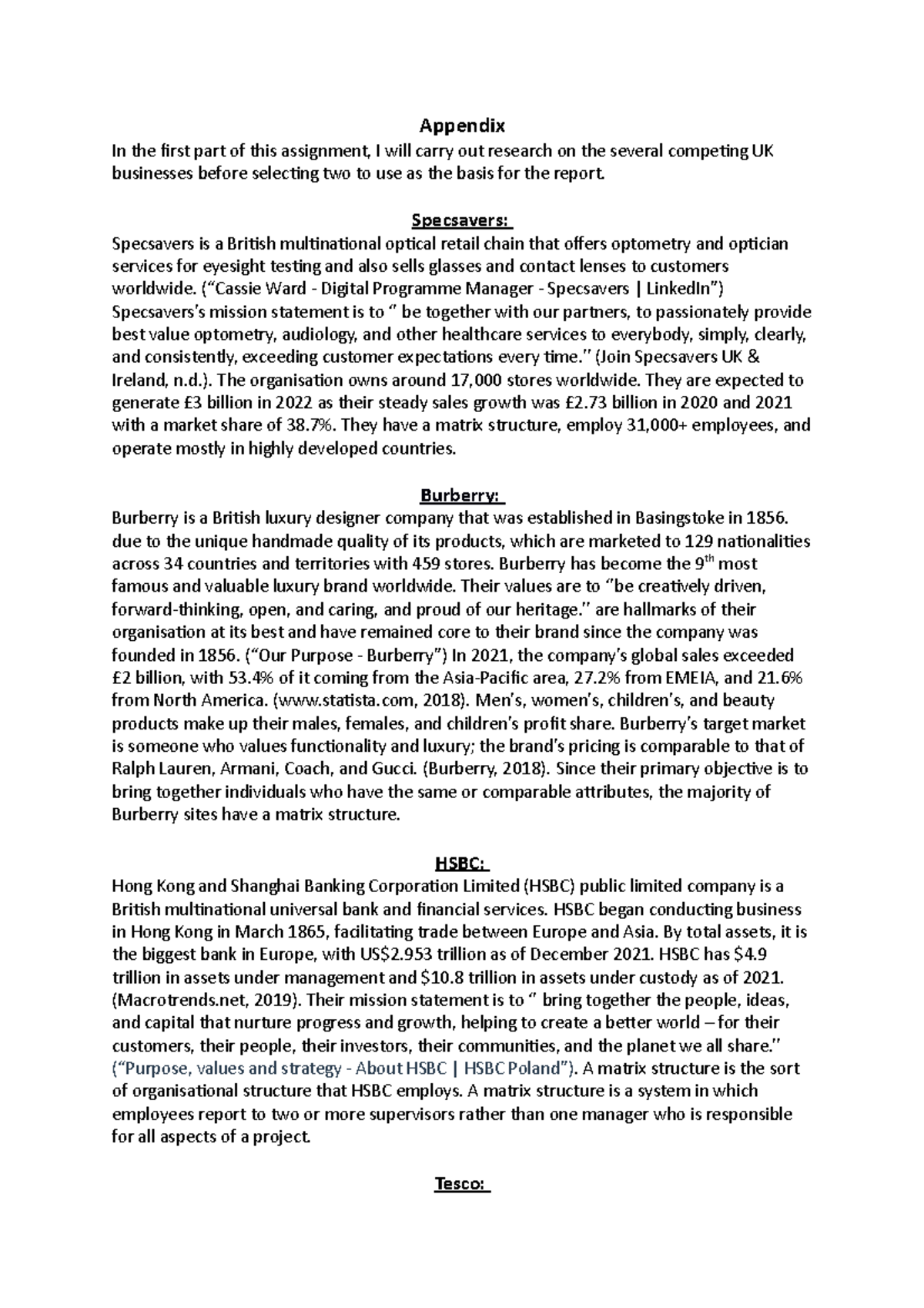 Appendix Unit 5 - nothing - Appendix In the first part of this ...