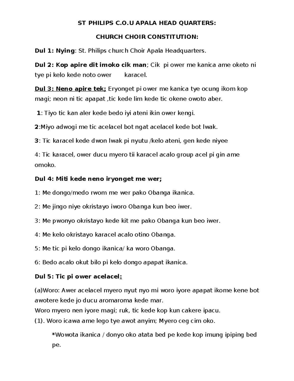 Programm me lego me poyo apunyu - ST PHILIPS C.O APALA HEAD QUARTERS ...