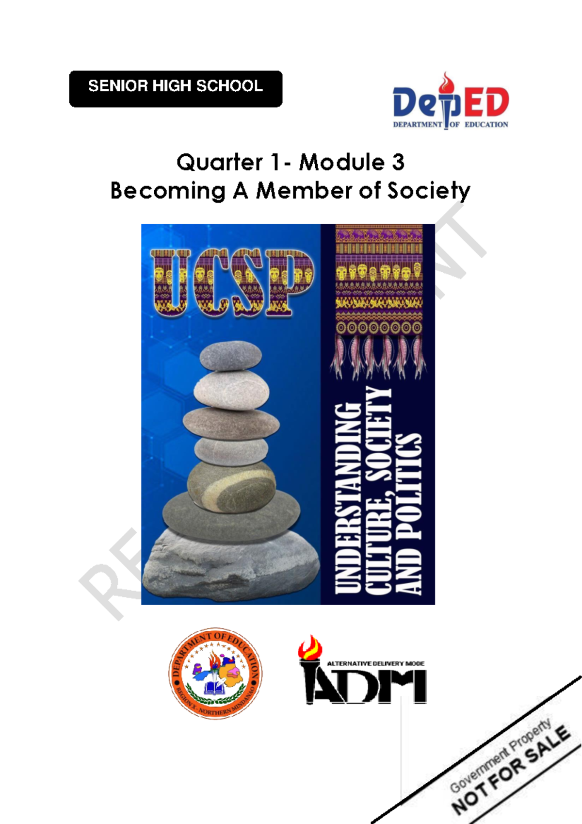 UCSP- Module-3 - UCSP - Quarter 1 - Module 3 Becoming A Member of ...