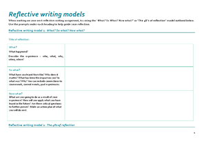 Example reflection using the 4Rs reflection model - deakin.edu/study ...