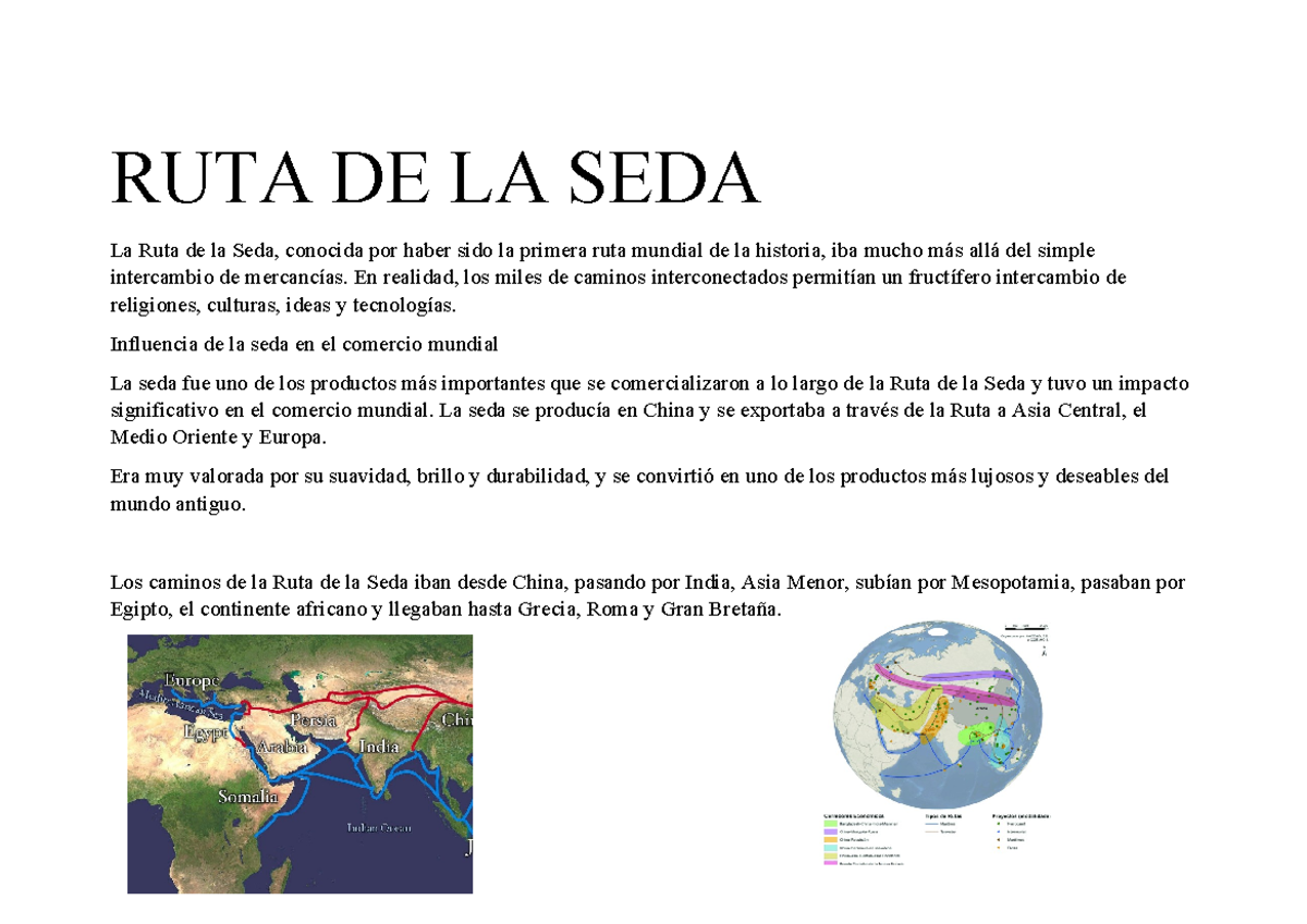 RUTA DE LA SEDA - En realidad, los miles de caminos interconectados ...