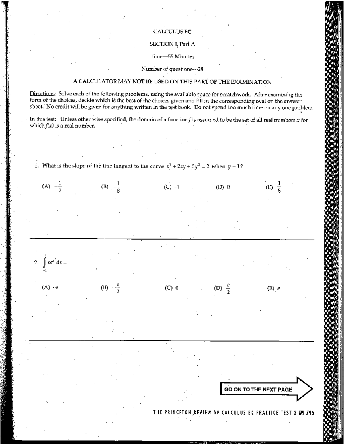 CALC BC Princeton - Studocu