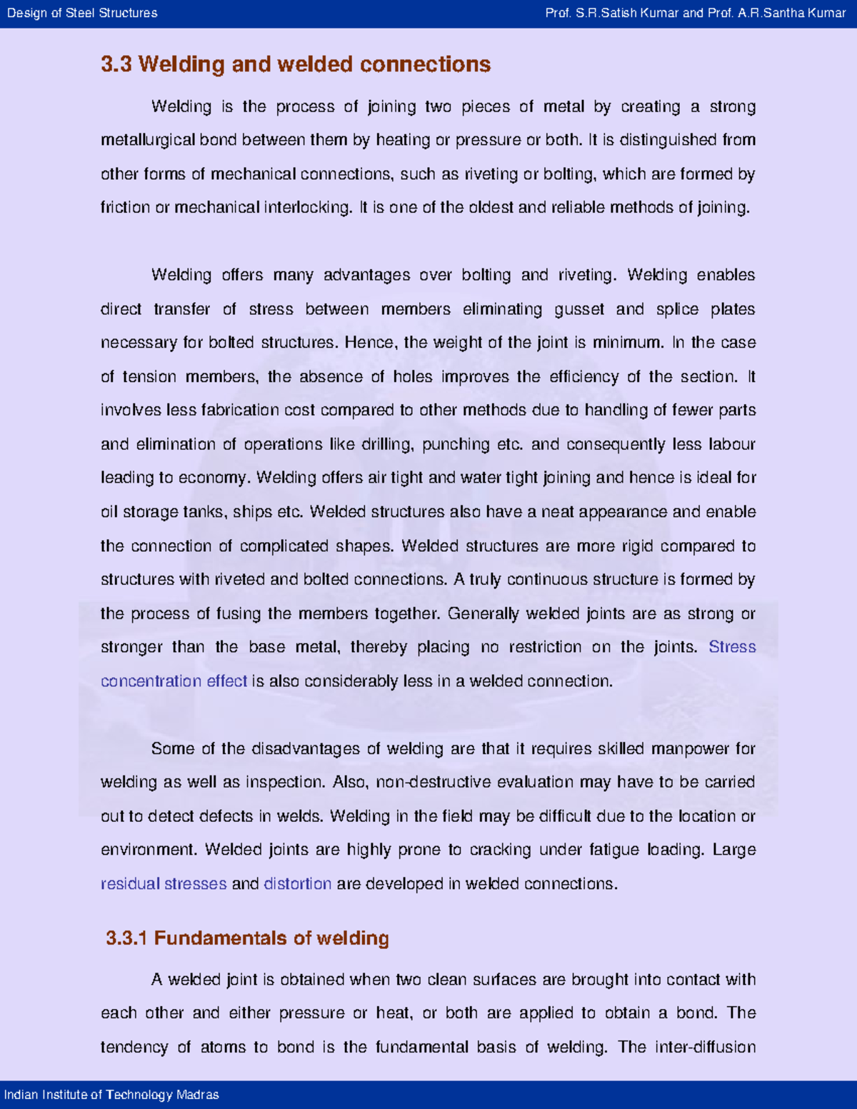 3 welded and welding connections - 3 Welding and welded connections ...