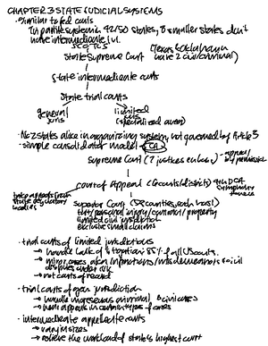 Chapter 3 Notes - Chapter 3 State Judicial Systems Historical ...