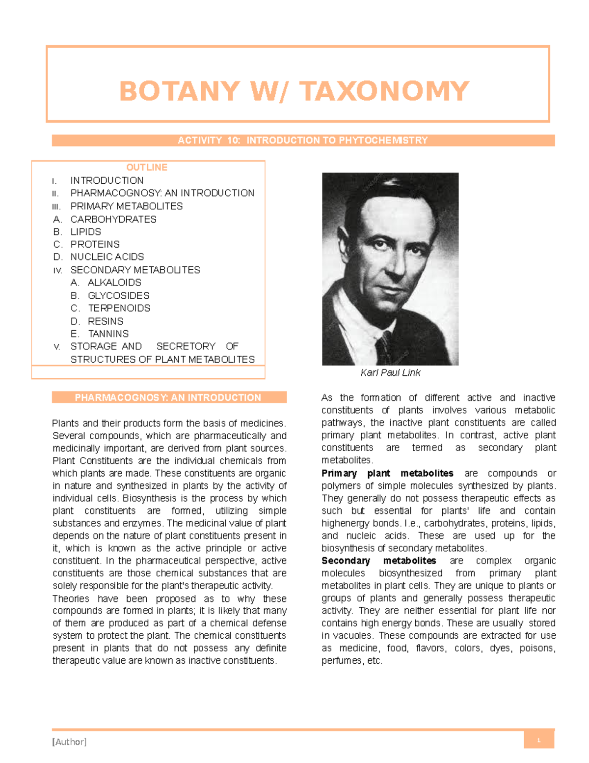 Botany with Taxonomy - John Harry Macarilay - BOTANY W/ TAXONOMY ...