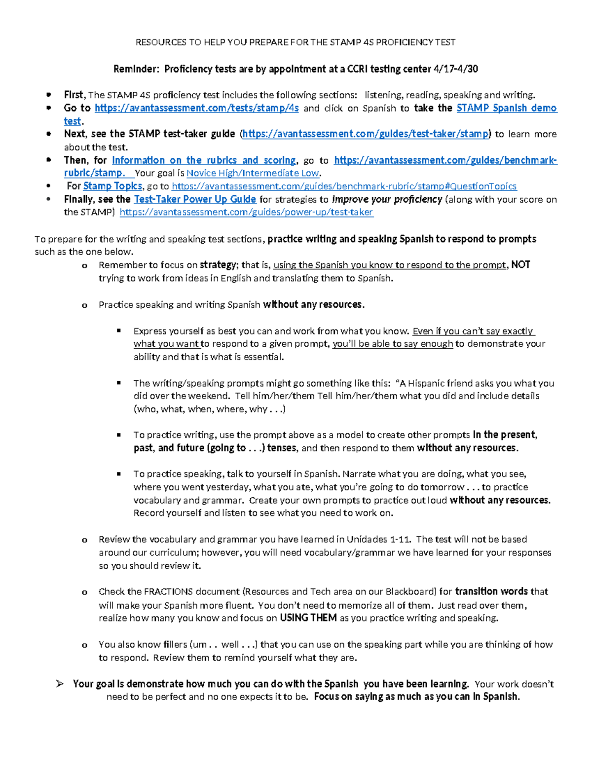 How to prepare for your proficiency test(1) - RESOURCES TO HELP YOU ...