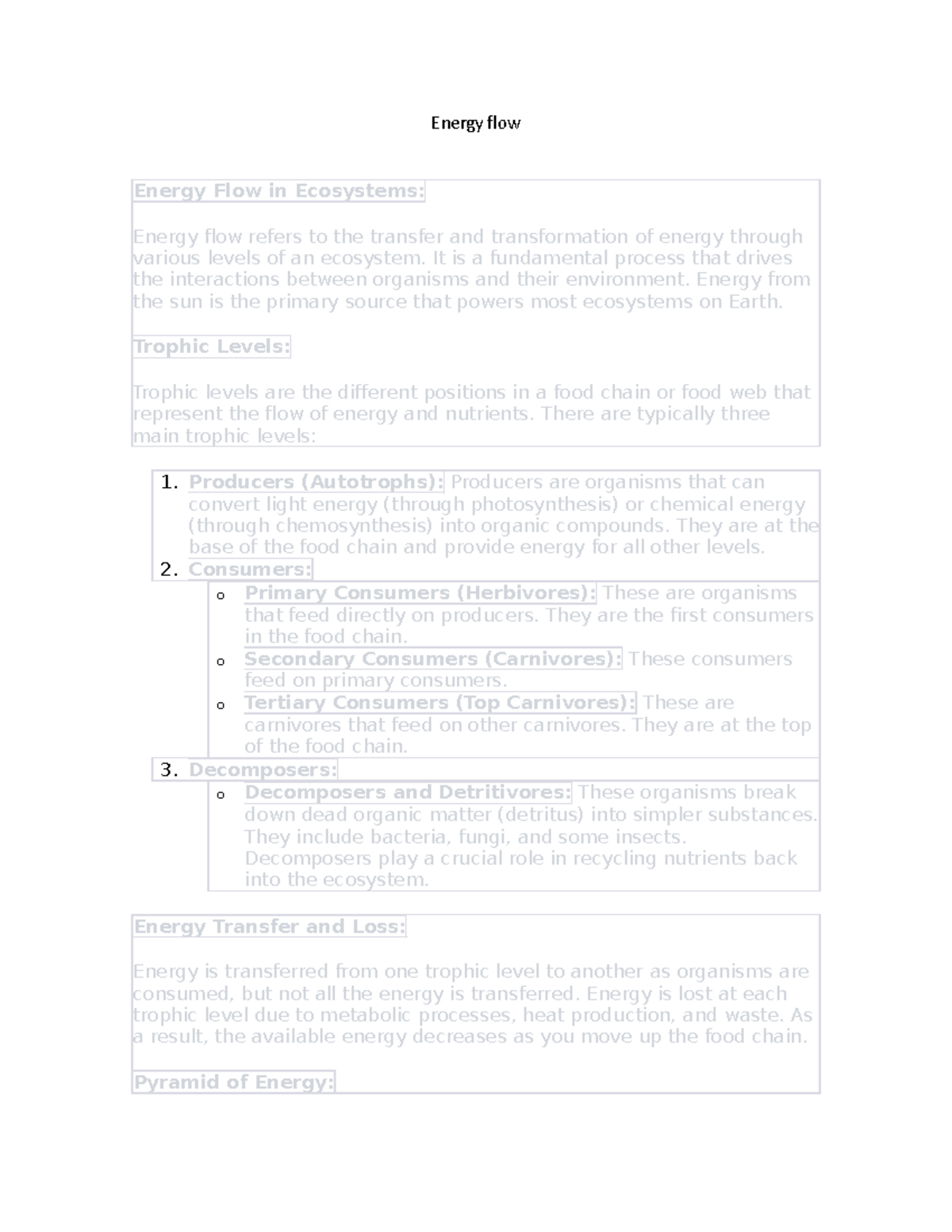 Energy Flow in Ecosystems: Understanding the Transfer and Loss of ...