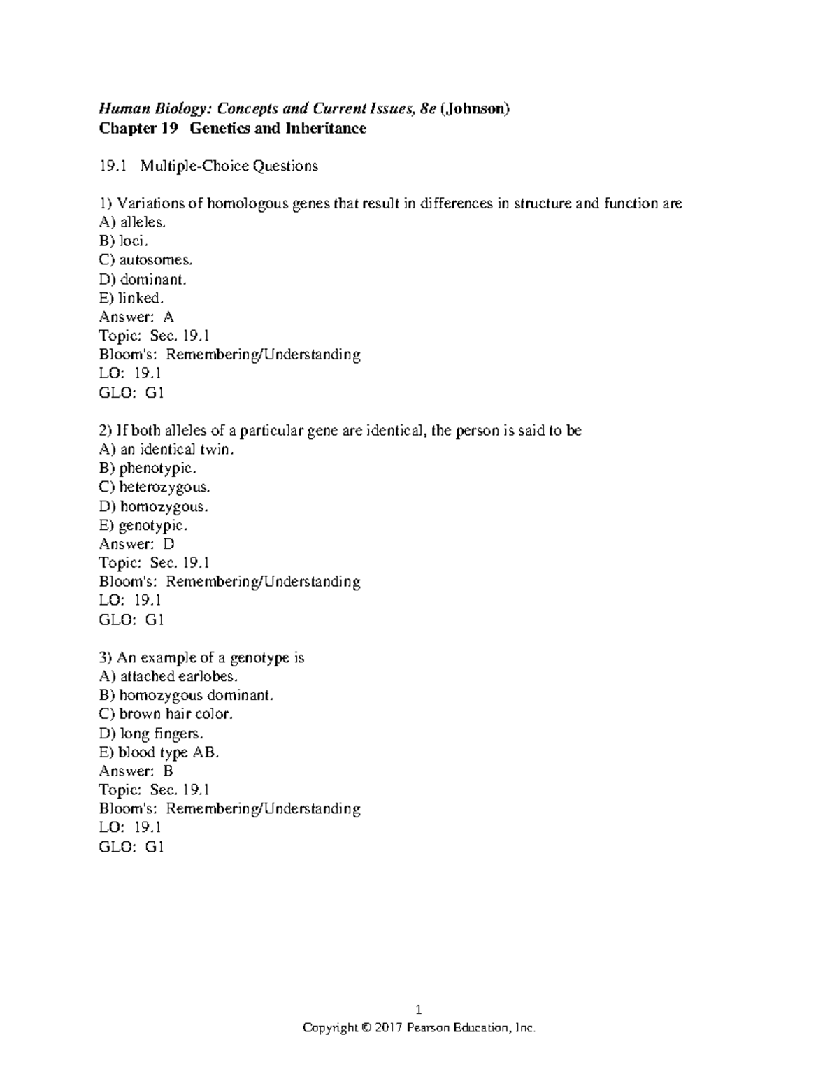 Chapter 19 - fdfdfdfdf - 1 Human Biology: Concepts and Current Issues ...