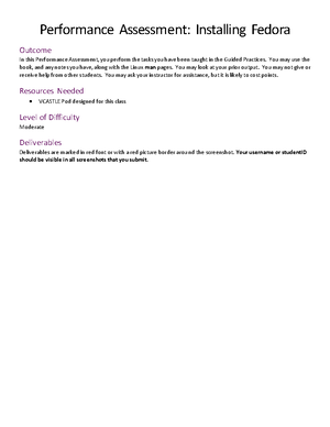 Performance Assessment 1 (CIS253) - Performance Assessment: vSphere Server Management OVERVIEW ...