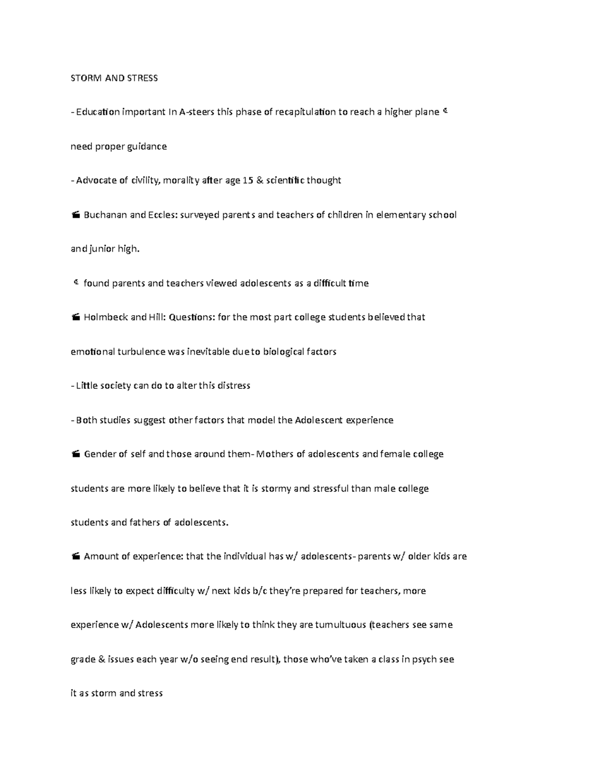 Storm and Stress Review - STORM AND STRESS Educaton important In A ...