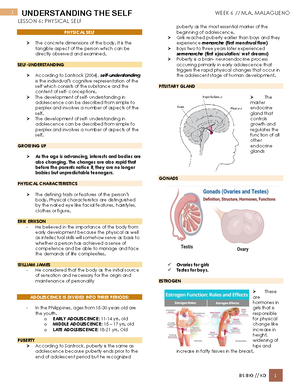 UTS W5 Easternand Western Thought - LESSON 5: THE SELF IN WESTERN AND ...