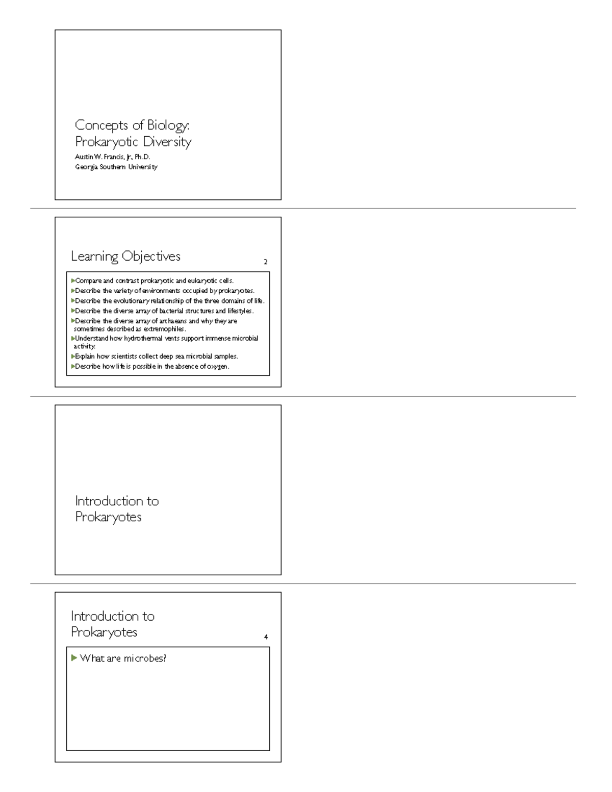 19 Prokaryotic Diversity Handout - Concepts of Biology: Prokaryotic ...