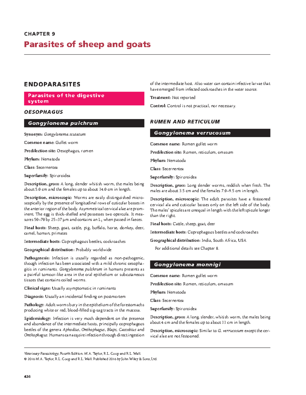Ch9 - parasites of sheep and goats, epidemiology... - 436 Veterinary ...