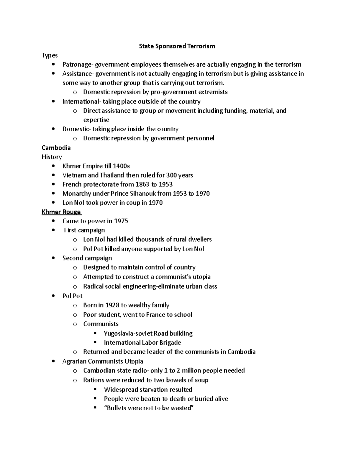 State Sponsored Terrorism - State Sponsored Terrorism Types Patronage ...