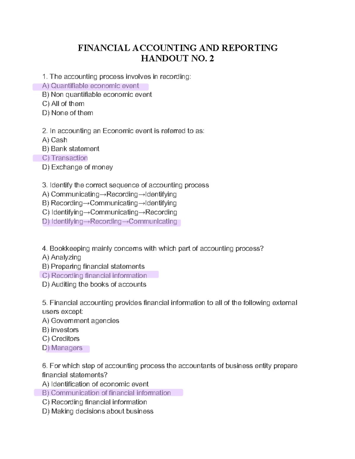 Financial Accounting and Reporting Handout No - FINANCIAL ACCOUNTING ...