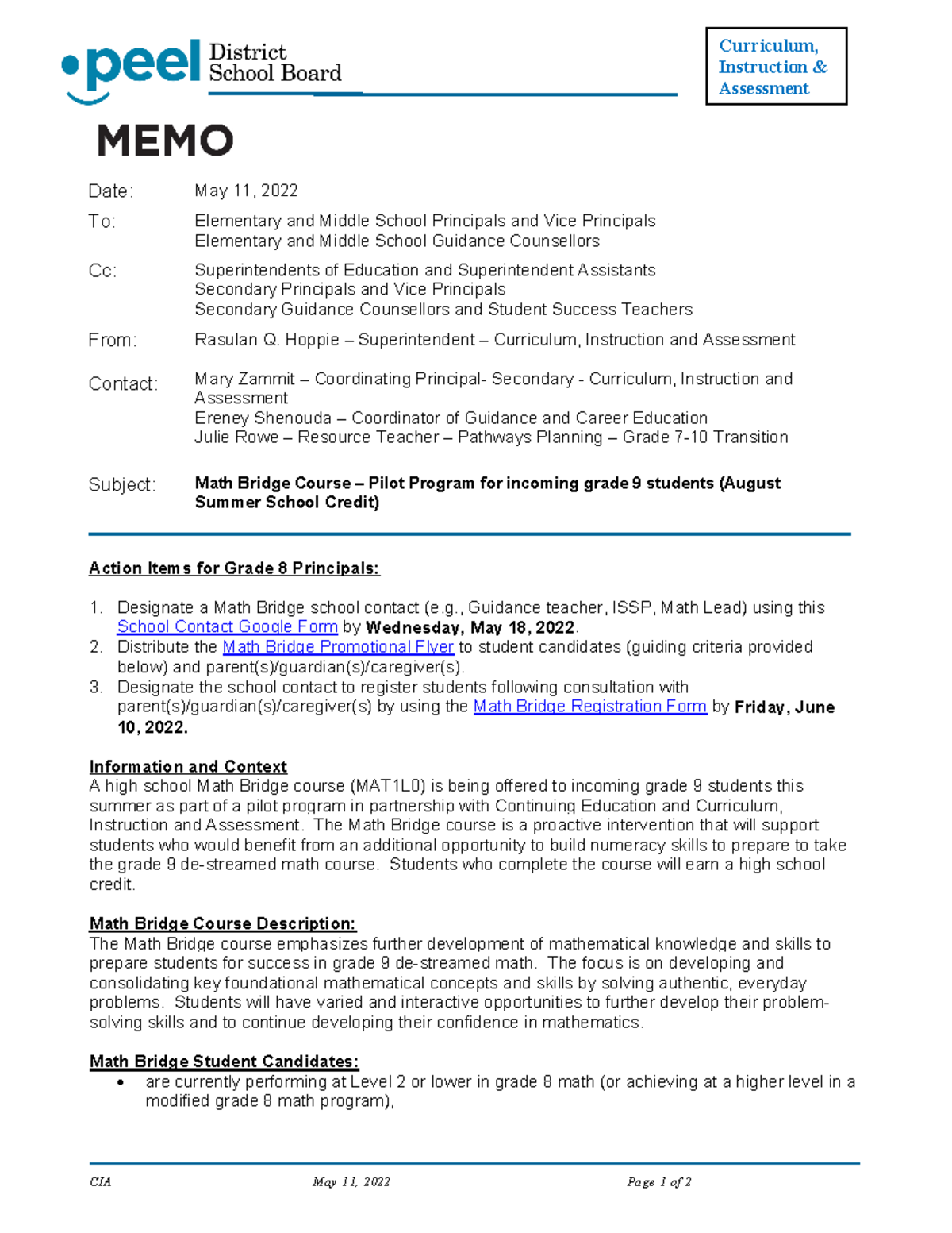 Math Bridge Memo - icfjwelvwfOelncvlewbvlbewvbwekvbebw Fake - CIA May ...