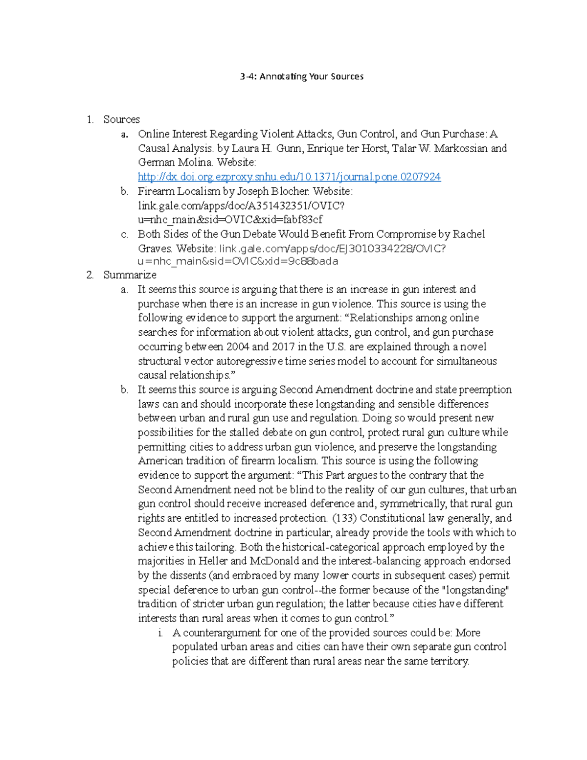 3-4 Annotating Your Sources for persuasive essay - ENG123 - SNHU - Studocu