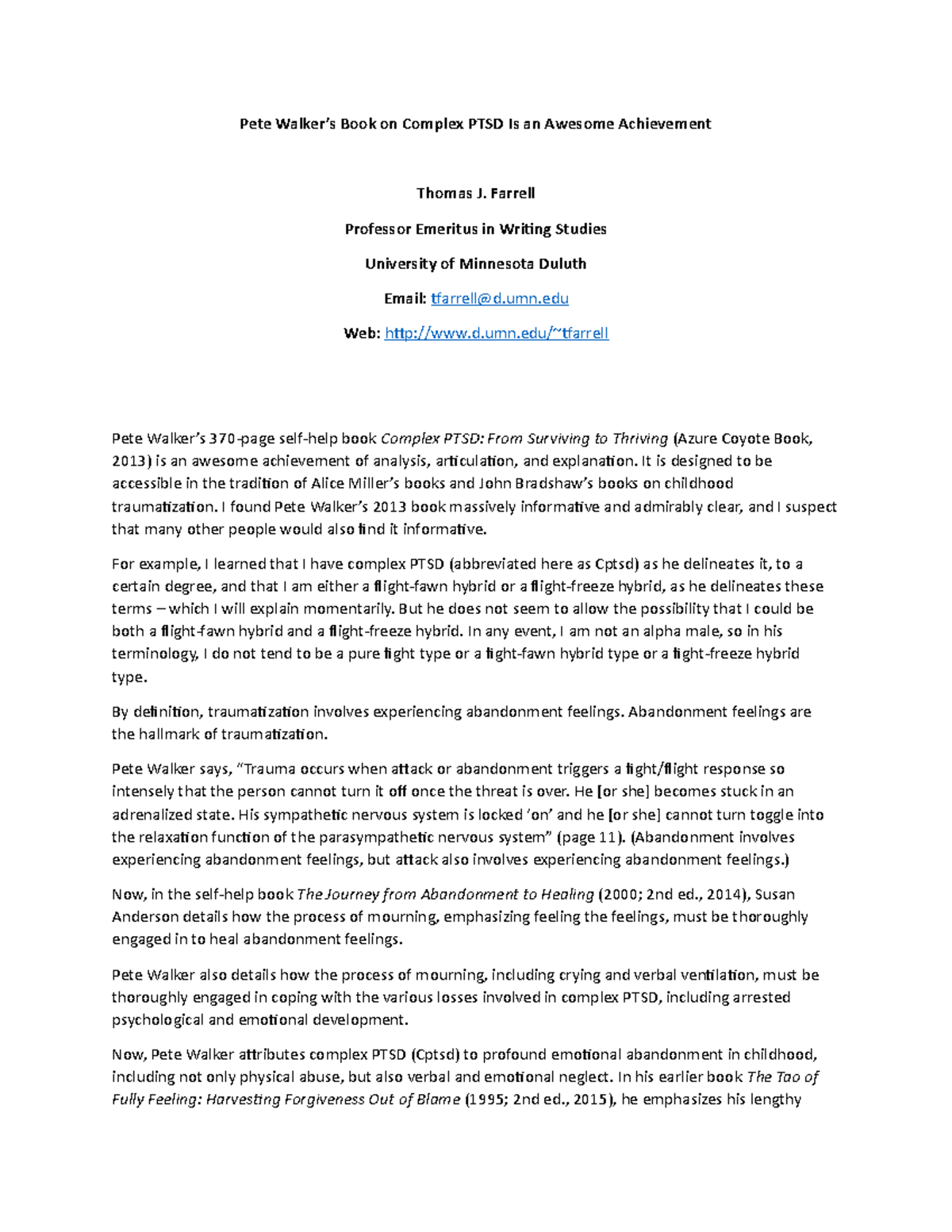Pete.Walker.Complex.PTSD - Pete Walker’s Book on Complex PTSD Is an ...