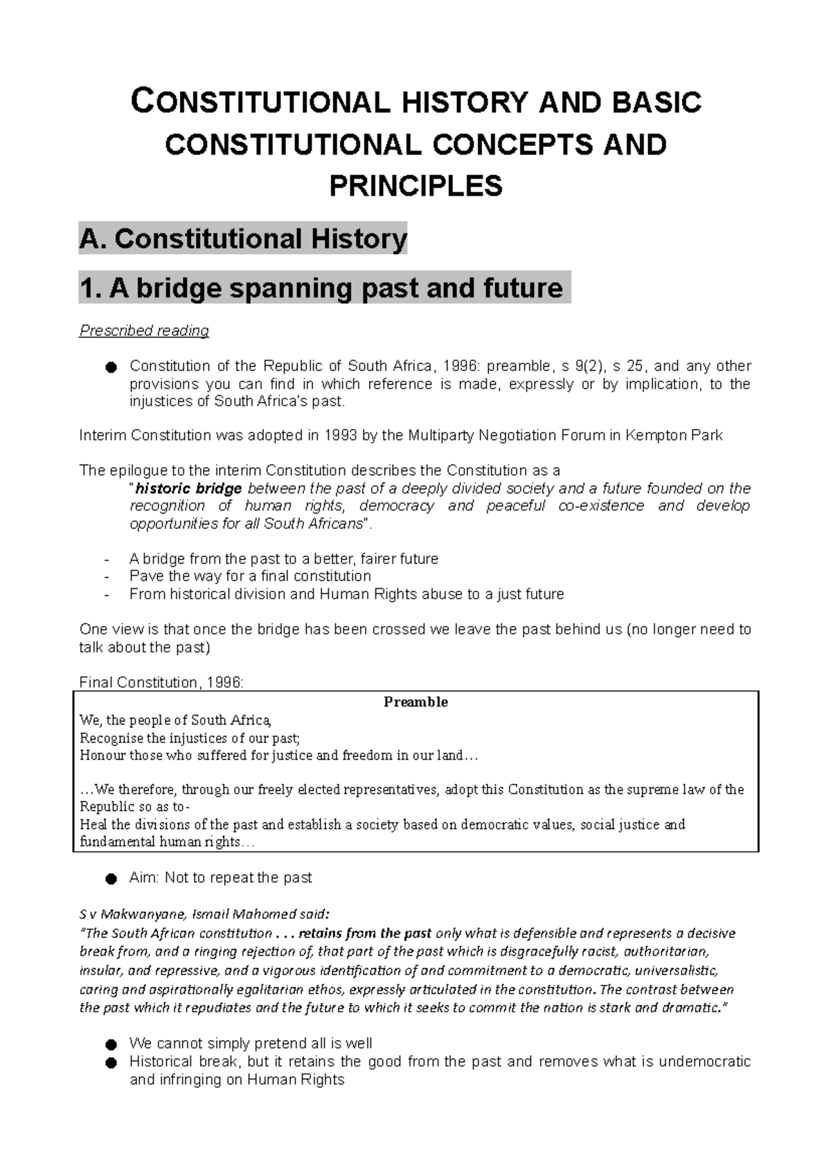 Constitutional History - CONSTITUTIONAL HISTORY AND BASIC ...