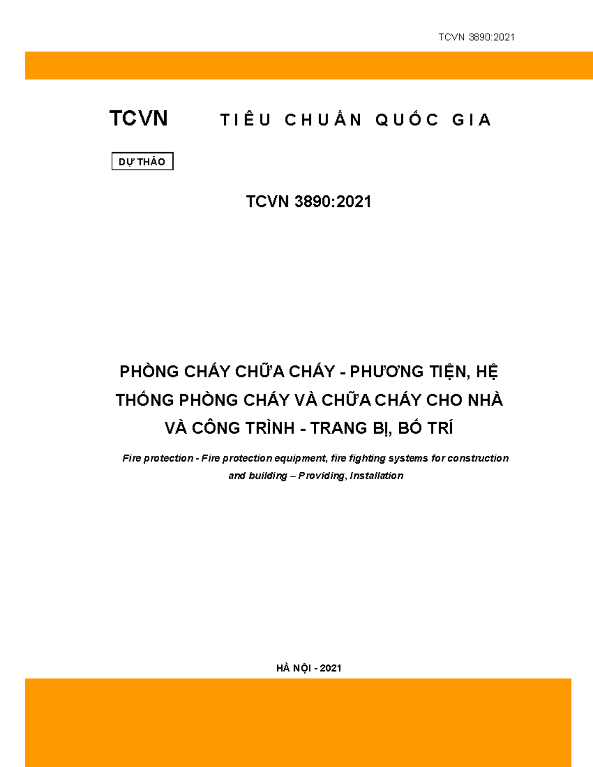 TCVN 3890. 14.10.21 - Tiêu chuẩn PCCC - TCVN 3890: PHÒNG CHÁY CHỮA CHÁY ...