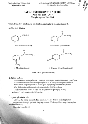 Tường trình th hoá sinh - hoa sinh - Studocu