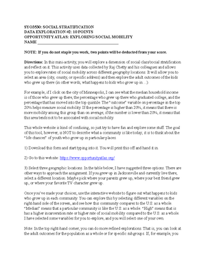 Ss 9:22 - Jenny Stuber notes - Social Stratification 9/ "Social class ...