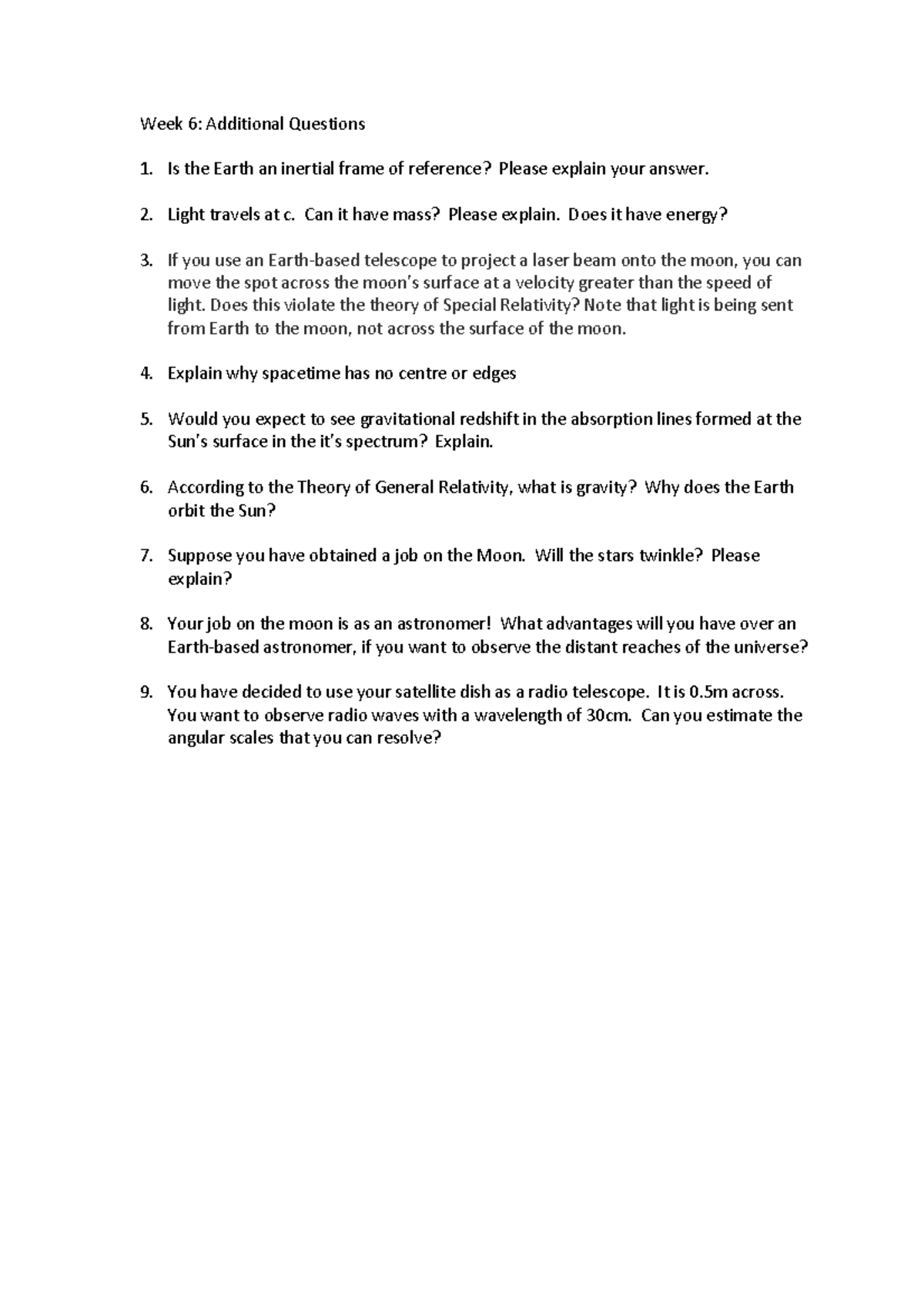 Week 6 questions - MST prep - Warning: TT: undefined function: 32 Week 6: Additional Questions ...