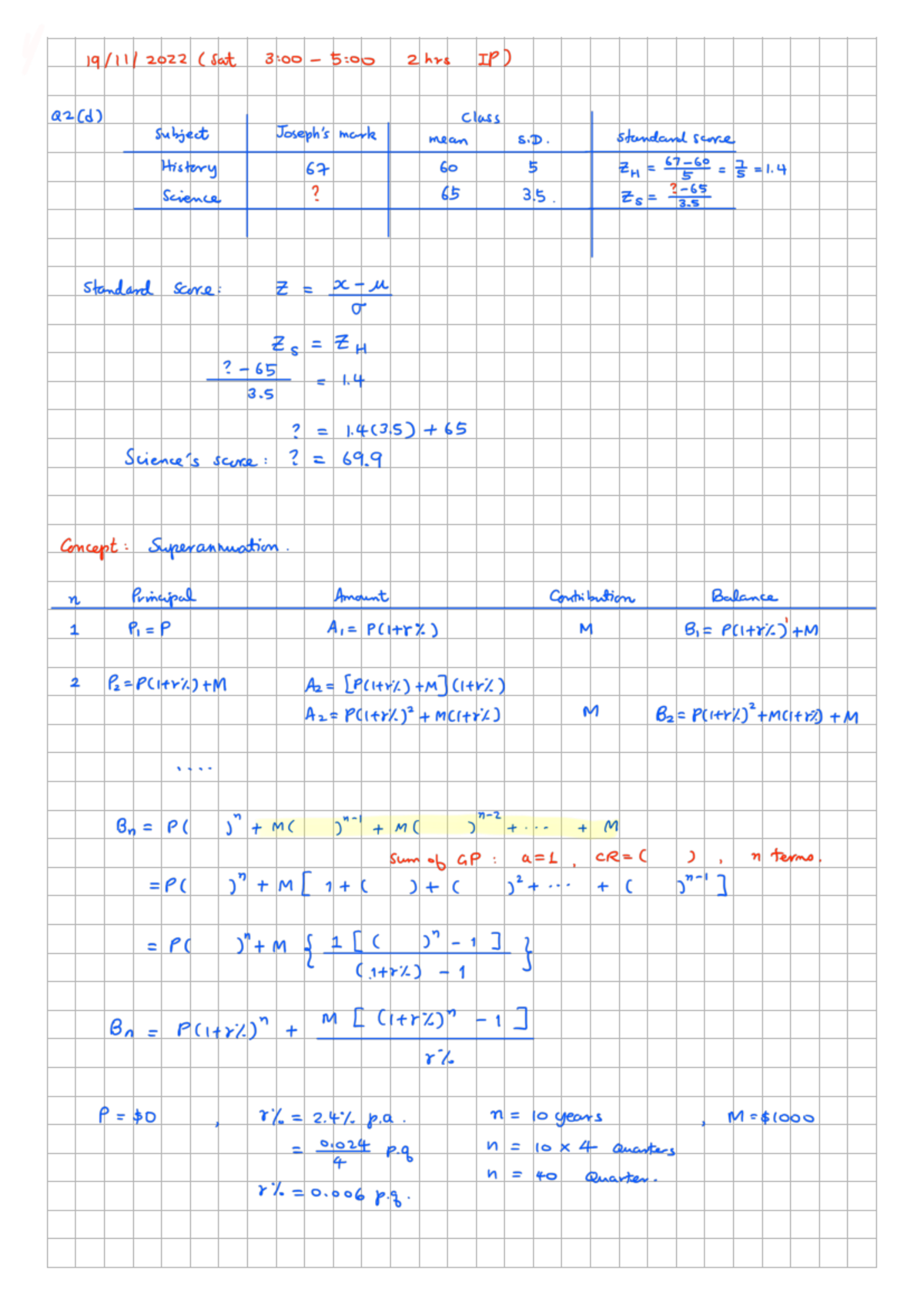 19th Nov 2022 (Sat) Revision of Past Exam Paper - ( sat 3:00 5:00 2 hrs ...