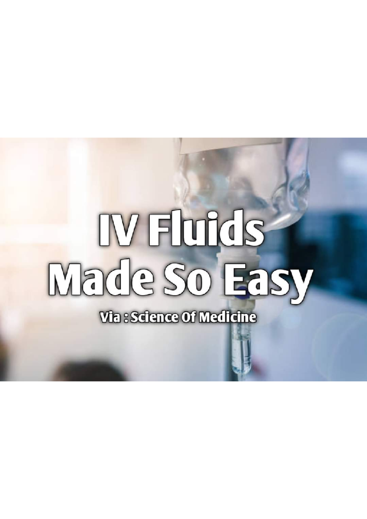 IV Fluids PDF File - Anesthesia for obstertic & padeatric - Studocu
