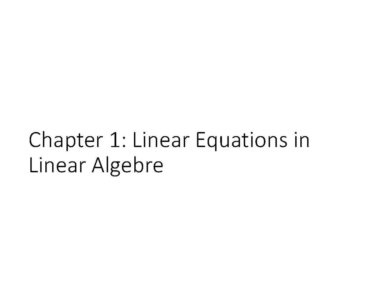 Endterm exam cheatsheet - MA1522 - Chapter 1: Linear Equations in Linear Algebre Inverse LU ...