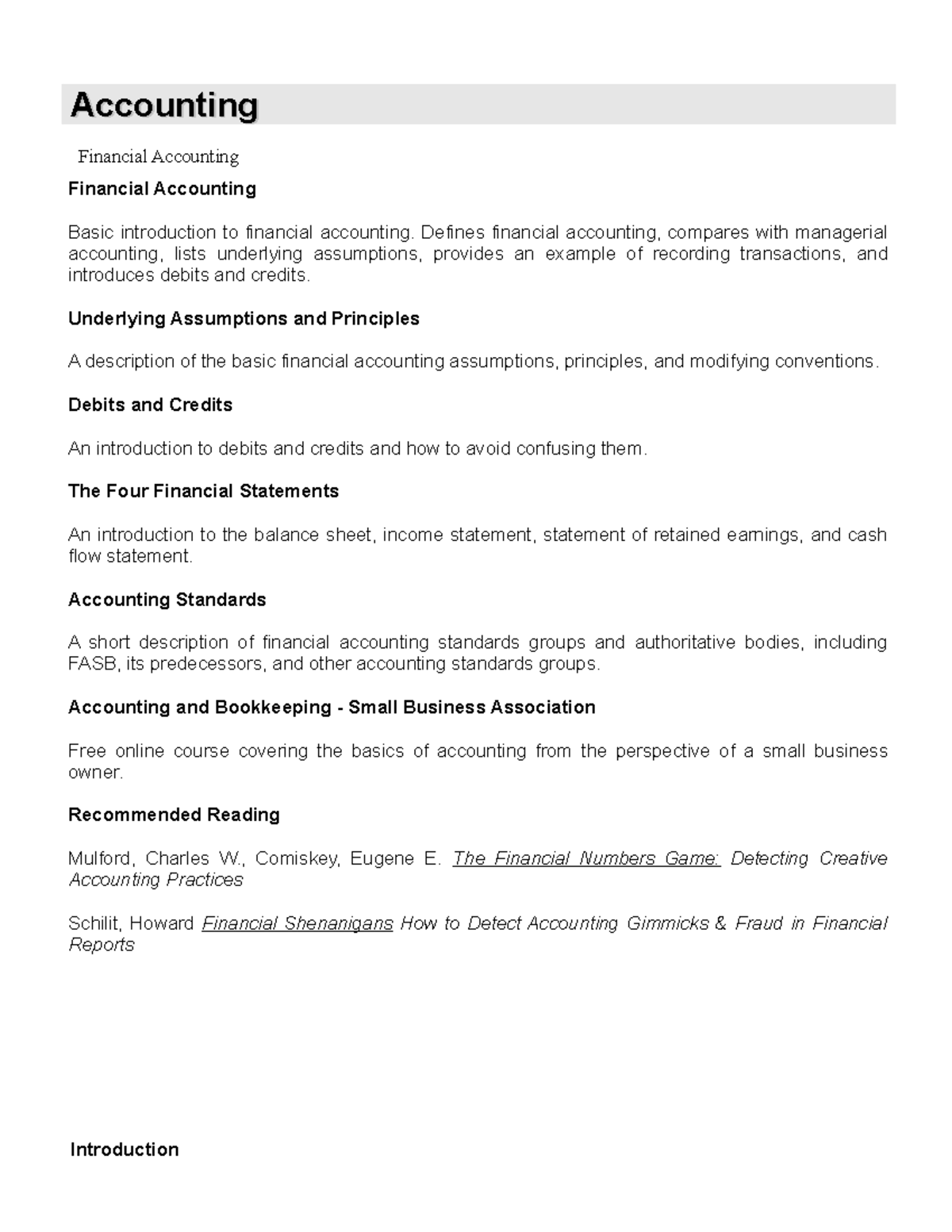 Acct4 - Lecture notes 13, 15 - AccountingAccounting Financial ...