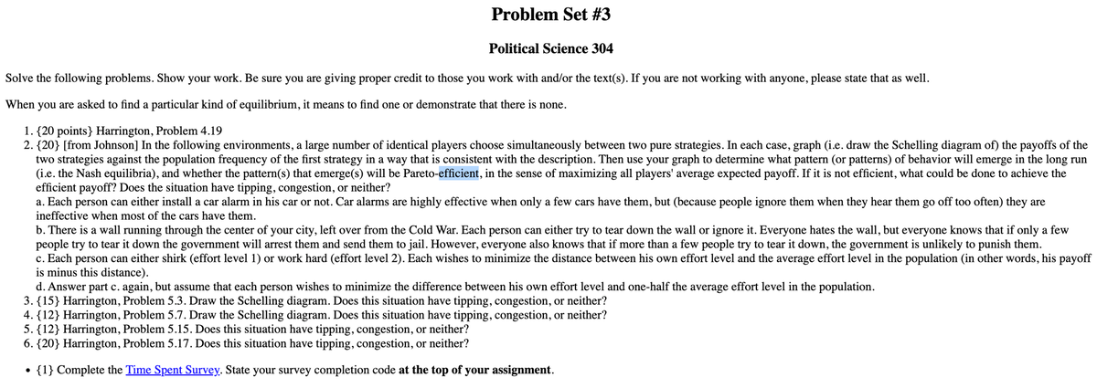 Problem Set 3 - POLI 304 - Studocu
