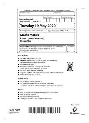 AQA S1 Revision Sheets - Lecture notes 3 - REVISION SHEET – STATISTICS ...