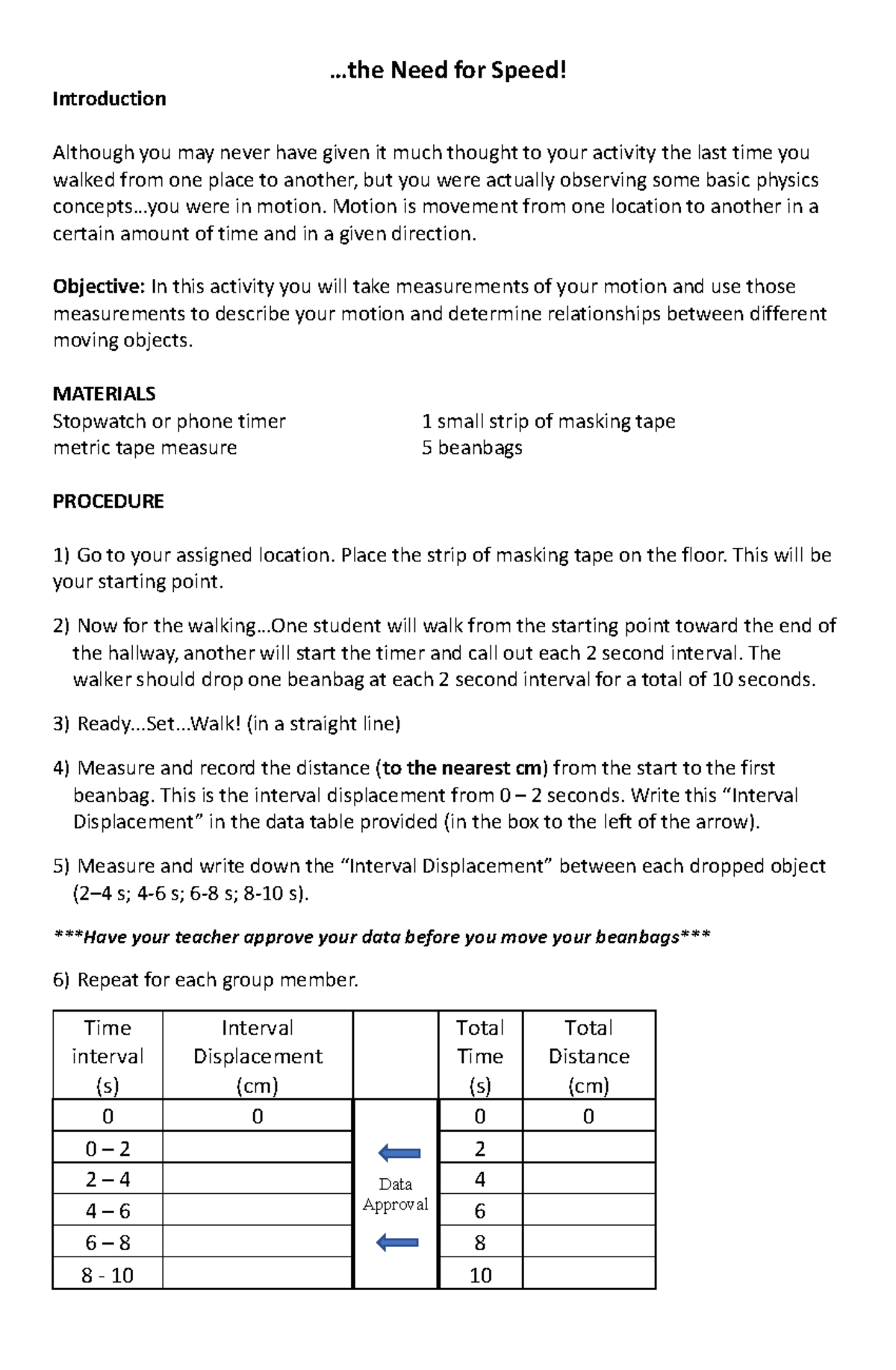 Need4speed - lab - .. Need for Speed! Introduction Although you may ...