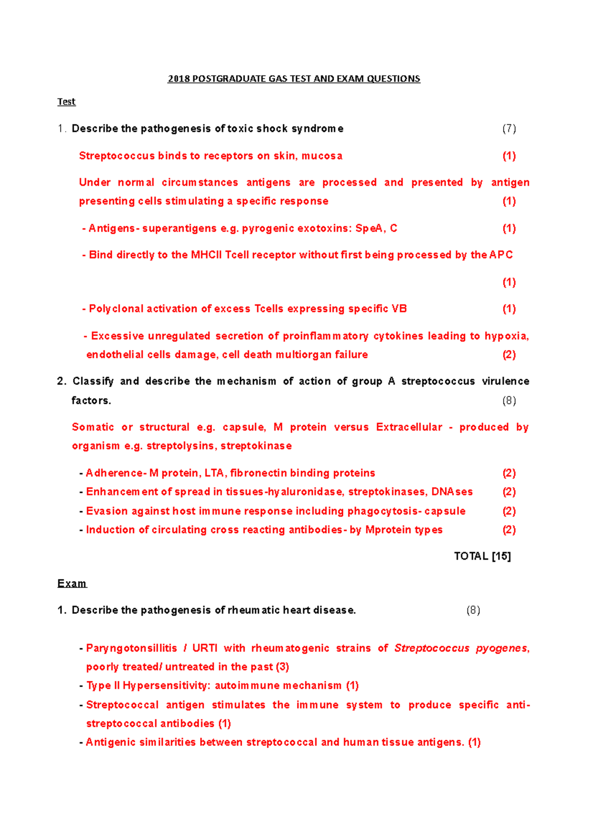 2018 Postgraduate GAS TEST AND EXAM Questions - 2018 POSTGRADUATE GAS ...