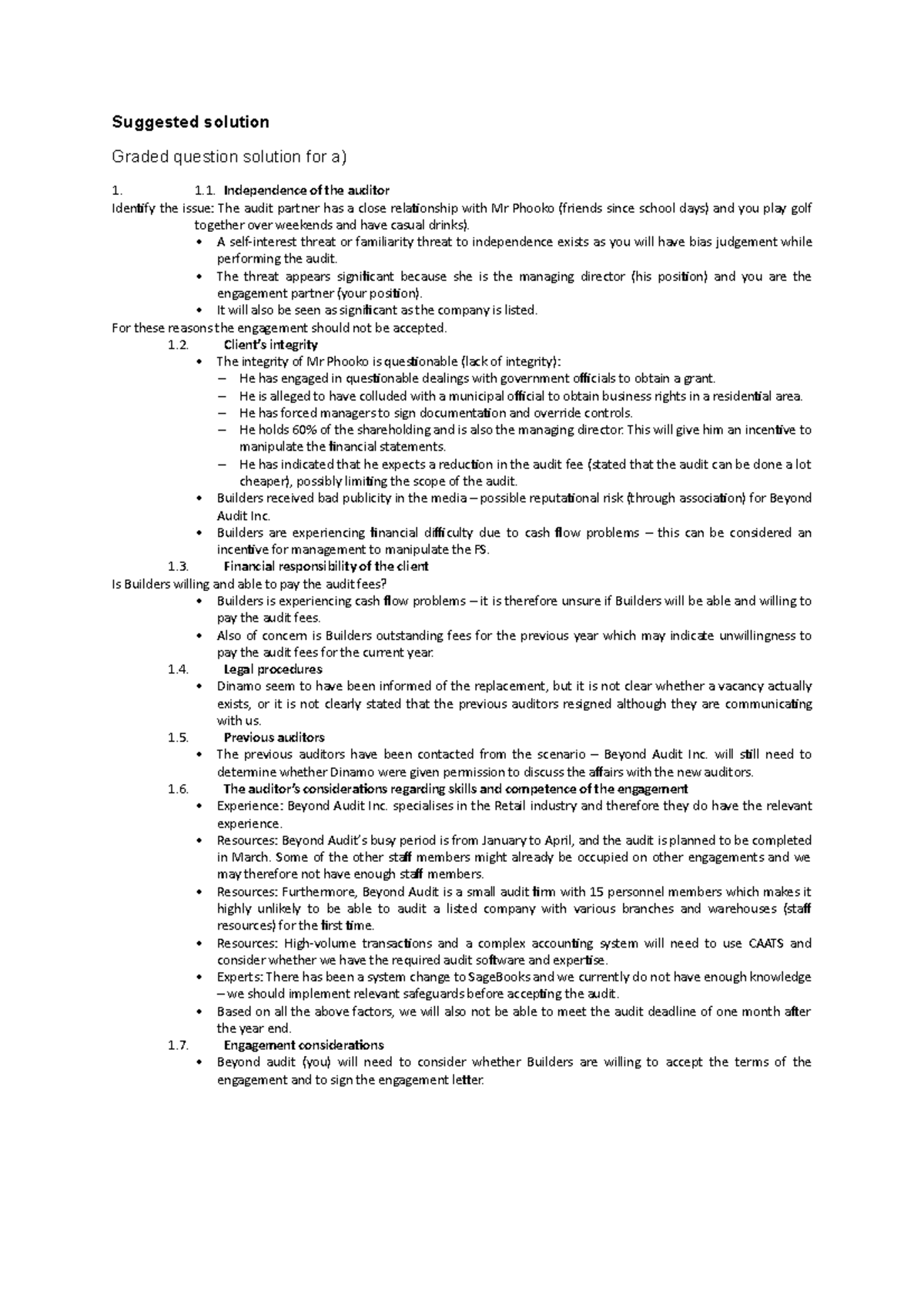 Integrated Tutorial 001 - suggested solution - Suggested solution ...