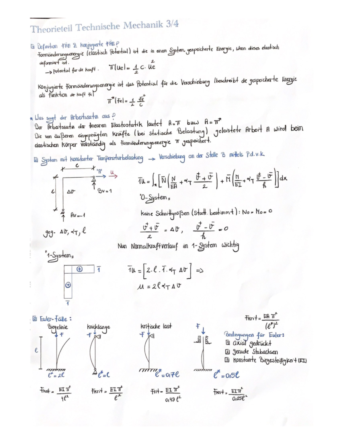 Theorieteil - Zusammenfassung - Technische Mechanik III - Studocu