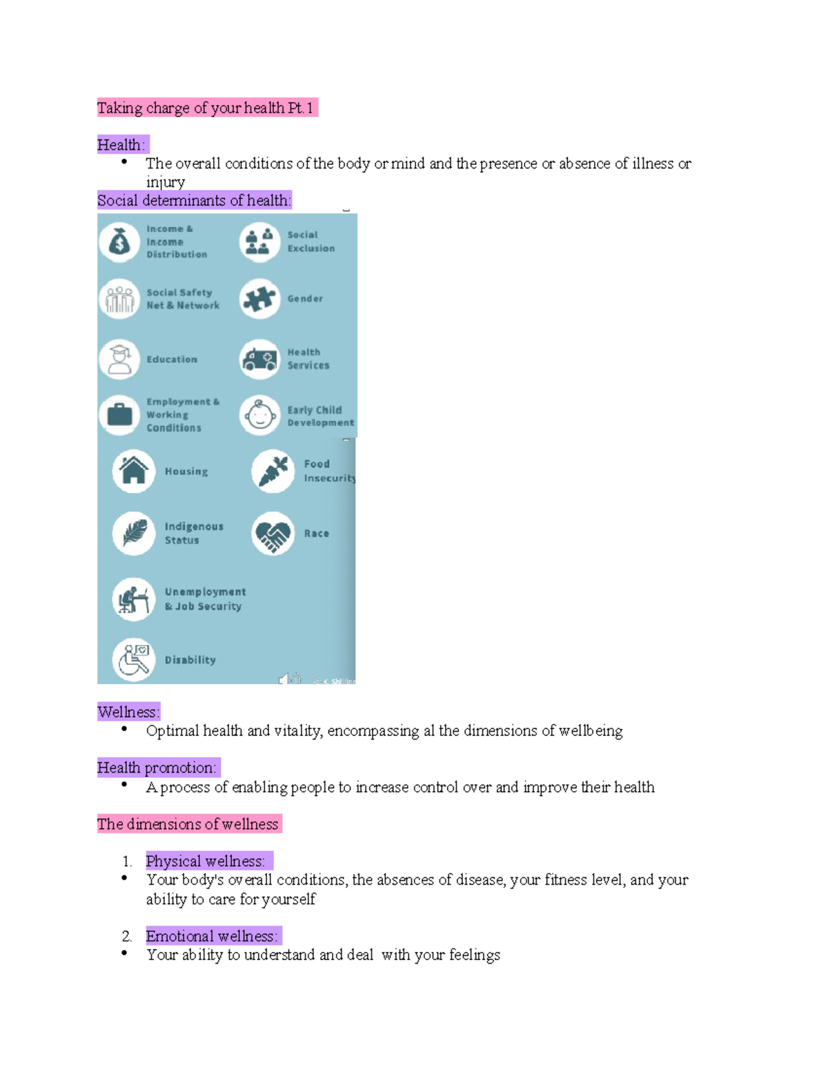 Personal determinants-Taking charge of your health - Taking charge of ...