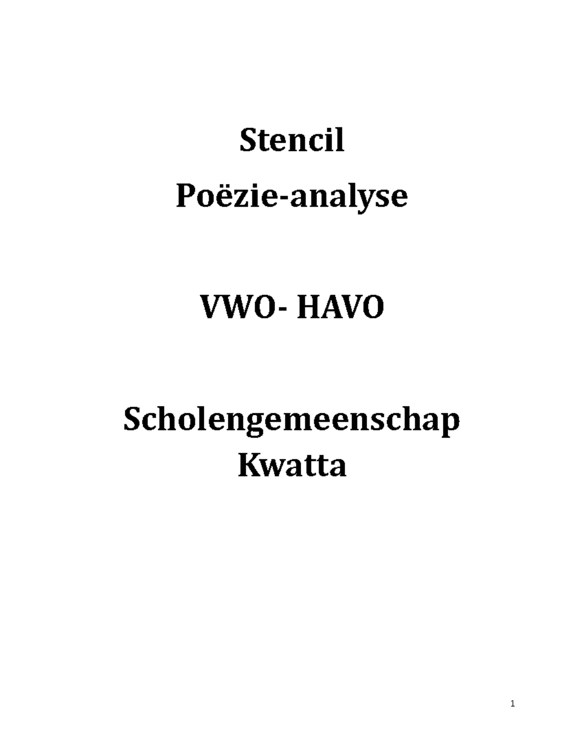 Stencil Proza en Poezie SGK - Stencil Poëzie-analyse VWO- HAVO ...