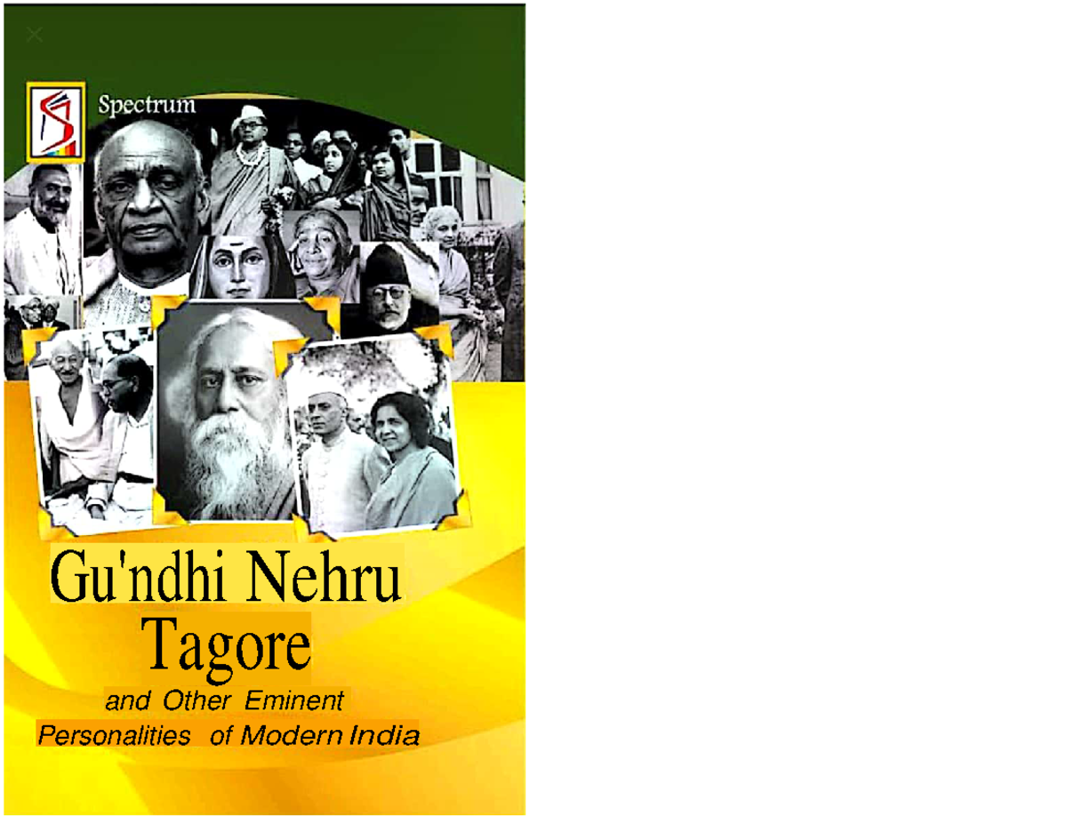 Eminent Personalities of Modern India - Gu'ndhi Nehru Tagore and Other ...