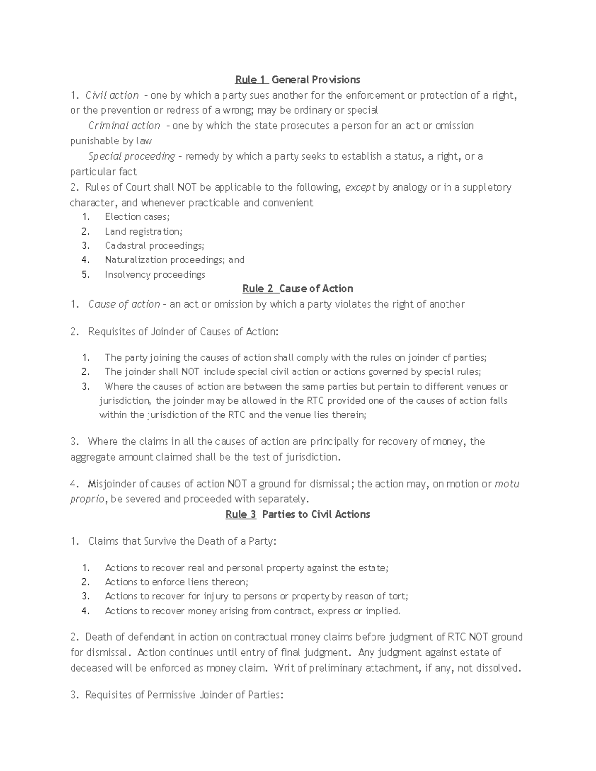 Rule 1-5 - Rule 1 General Provisions Civil action – one by which a ...