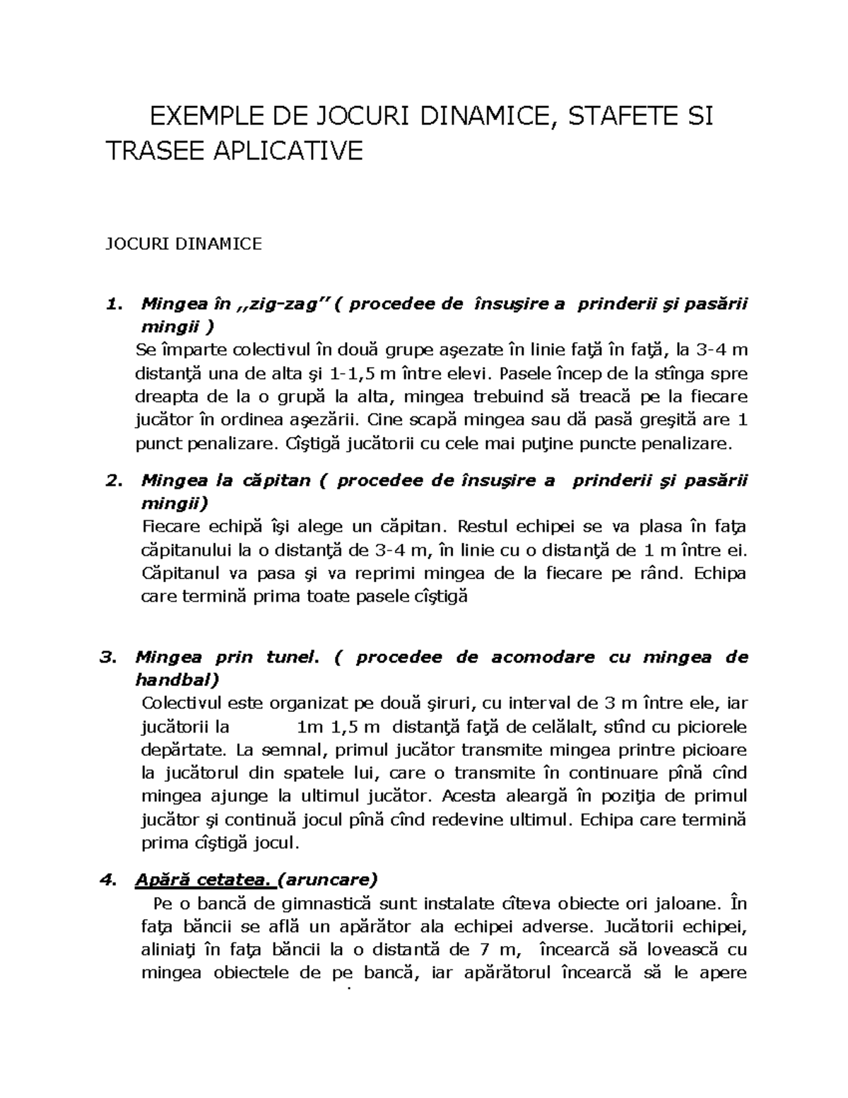 Exemple-de-jocuri-dinamice compress - EXEMPLE DE JOCURI DINAMICE, STAFETE SI TRASEE APLICATIVE ...